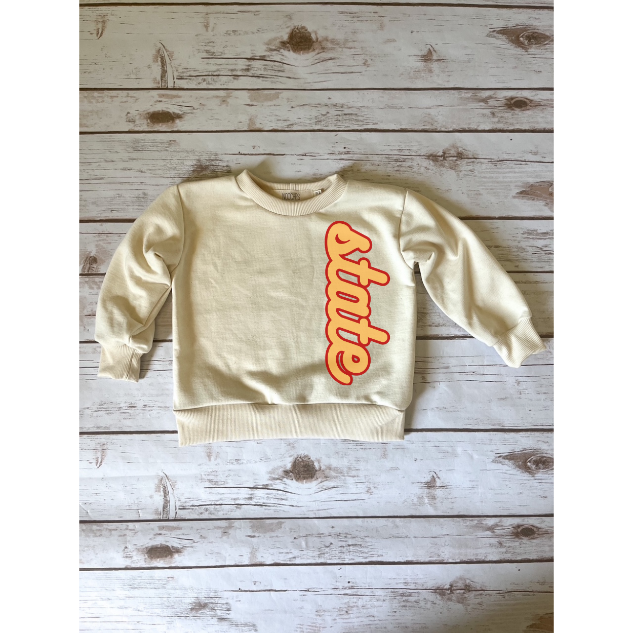 Wholesale State Cream Vertical Cursive Track Pullover – Nooches